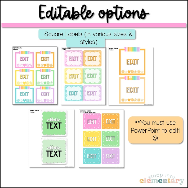 Bright Doodles Classroom Labels Set | Teacher Organization | Trendy ...