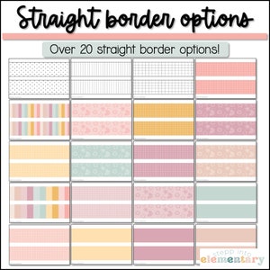 Pastel Doodles Bulletin Board Border Set | Pastel Classroom Decor ...