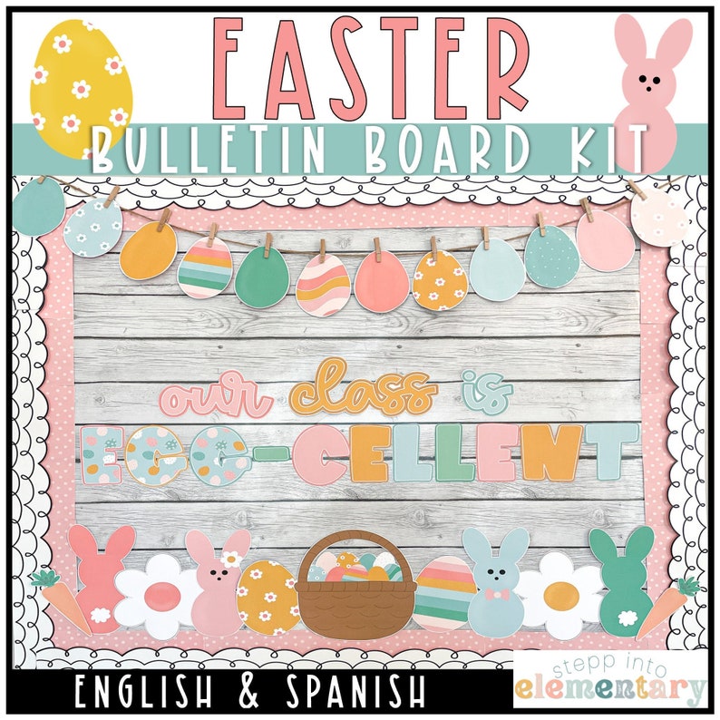 Easter Bulletin Board Kit Spring Decor April Edition - Etsy