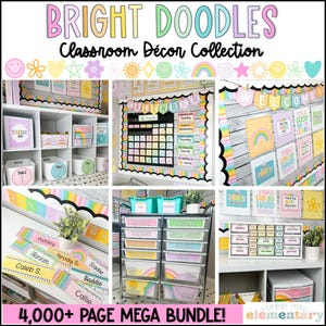 Bright Doodles Classroom Decor | Trendy + Simple Classroom Decor 4,000 ...