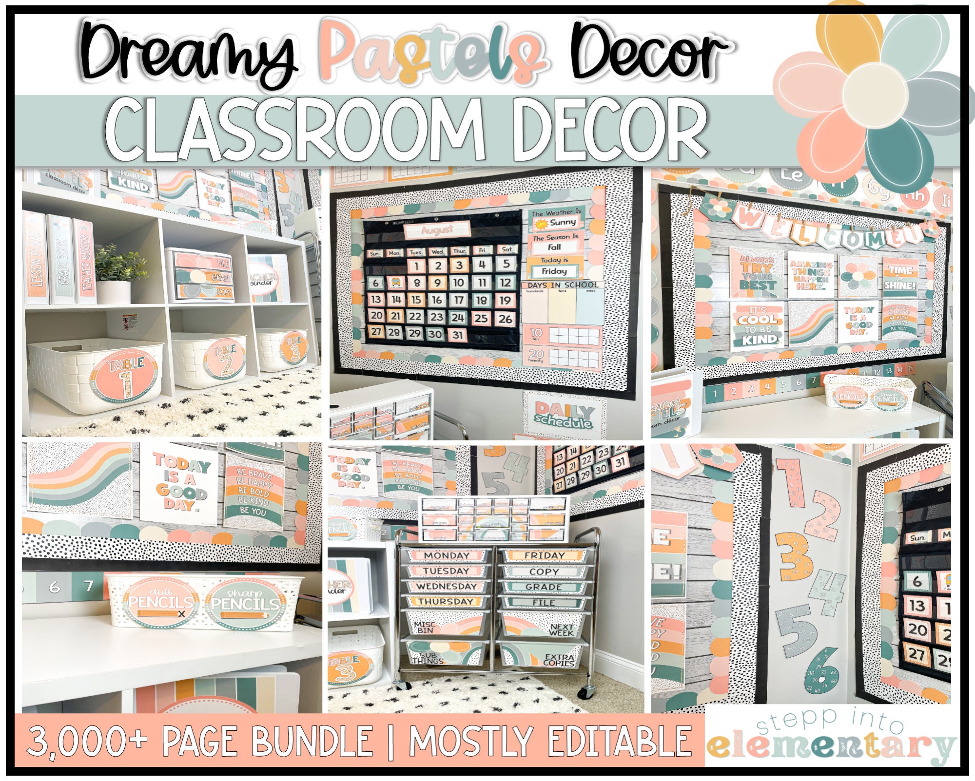 Dreamy Pastels Classroom Decor Bundle | 3000+ Pages (digital Download ...