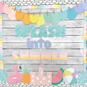 Summer Bulletin Board Kit | Summer Decor | May Edition | Summer ...