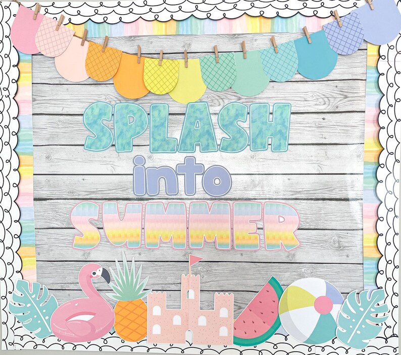 Summer Bulletin Board Kit Summer Decor May Edition - Etsy