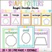 Bright Doodles Shape Posters | 2D 3D Classroom Decor (digital Download ...