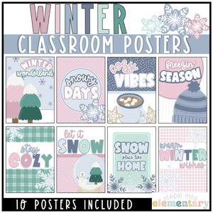 Winter Classroom Decor Posters | Printable Bulletin Board (PDF) - Etsy