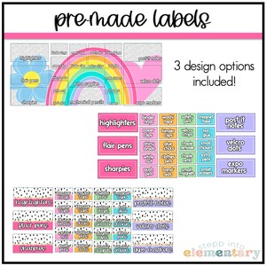Dreamy Brights Teacher Toolbox Labels | Classroom Organization ...