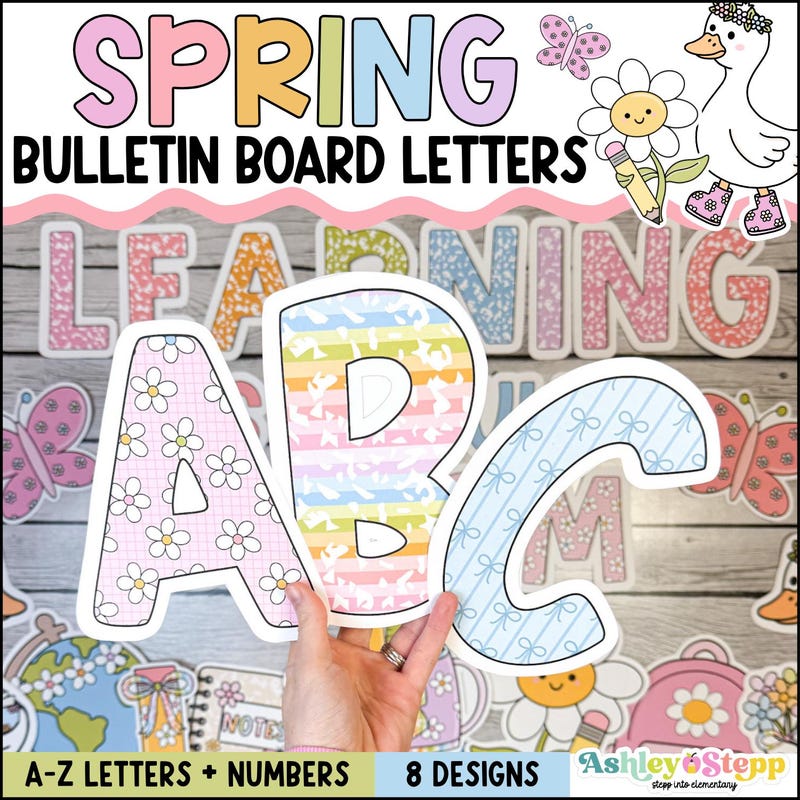 Spring Letters - Etsy