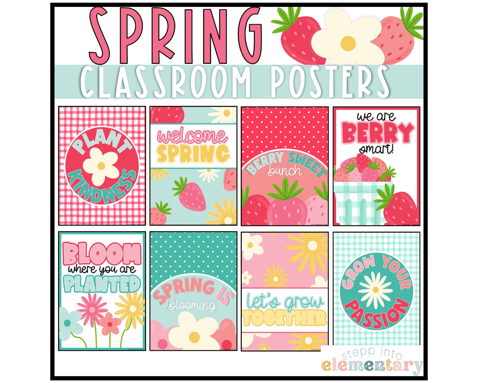 Spring Classroom Posters | Inspirational Bulletin Board Decor (PDF) - Etsy