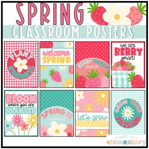 Spring Classroom Posters Set | Spring Inspirational Posters | April ...
