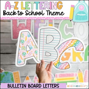 A-Z Bulletin Board Lettering | Back to School Decor | Bulletin Board ...