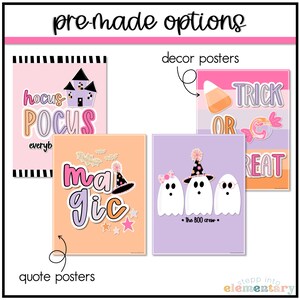 Halloween Classroom Posters Set | Trendy Halloween Decorations ...