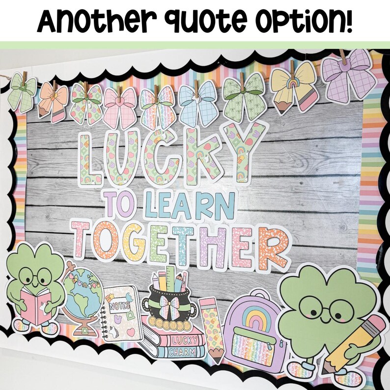 St. Patrick's Day Bulletin Board Kit | Lucky Charms Classroom Decor ...