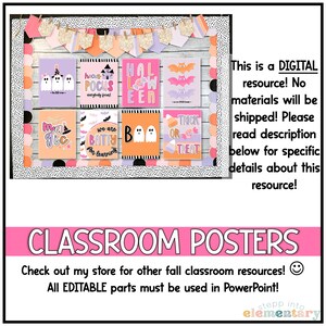Halloween Classroom Posters Set | Trendy Halloween Decorations ...