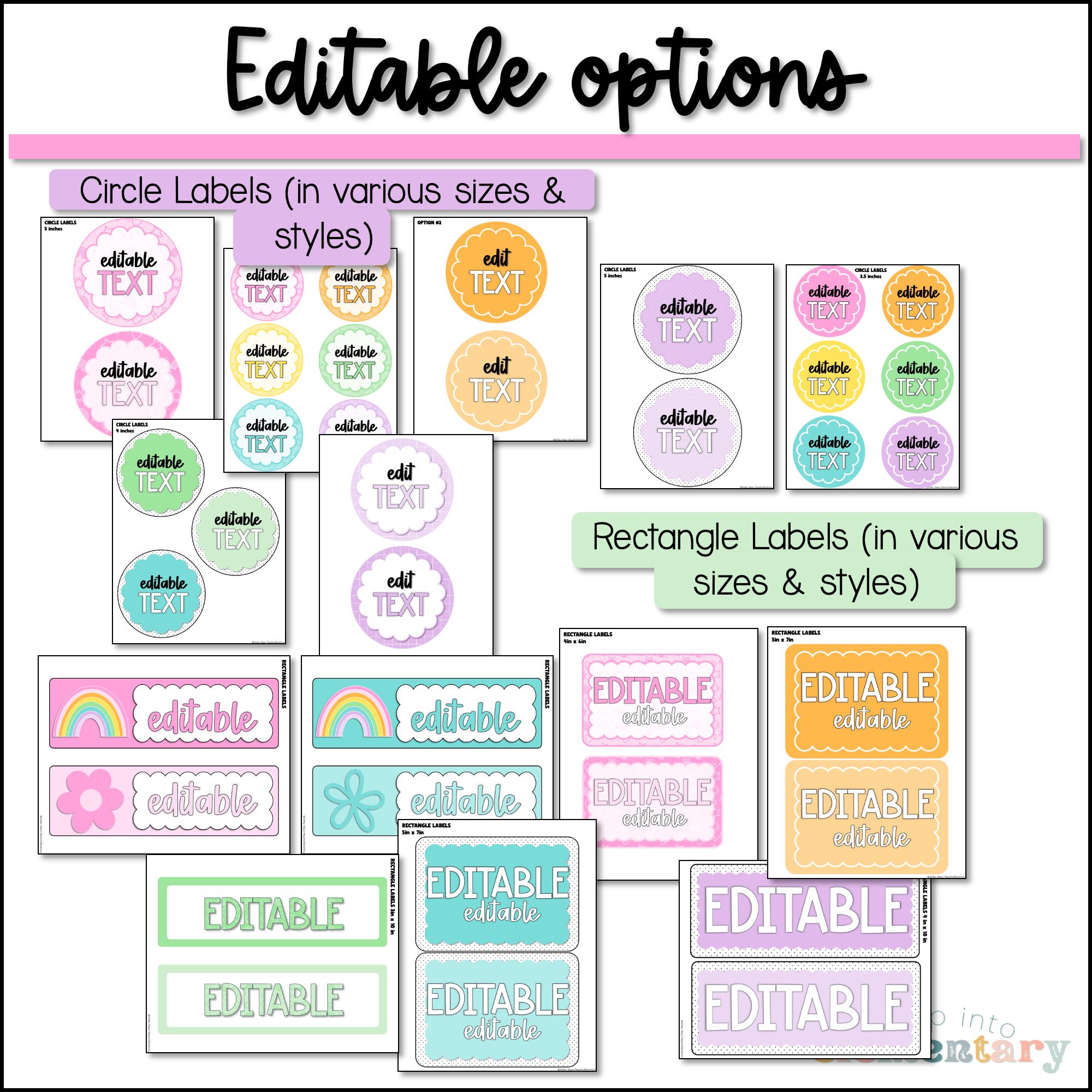 Bright Doodles Classroom Labels Set | Teacher Organization | Trendy ...