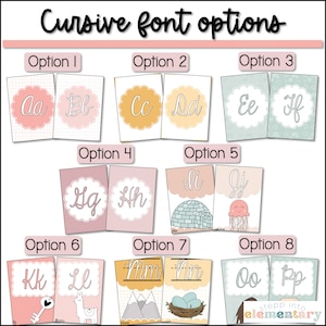 Pastel Doodles Alphabet Posters | Print + Cursive Alphabet | Editable ...