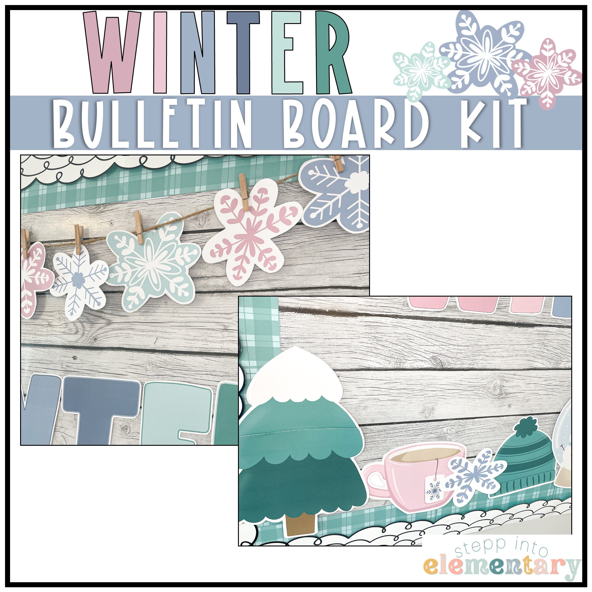 Winter Bulletin Board Kit January Bulletin Board - Etsy
