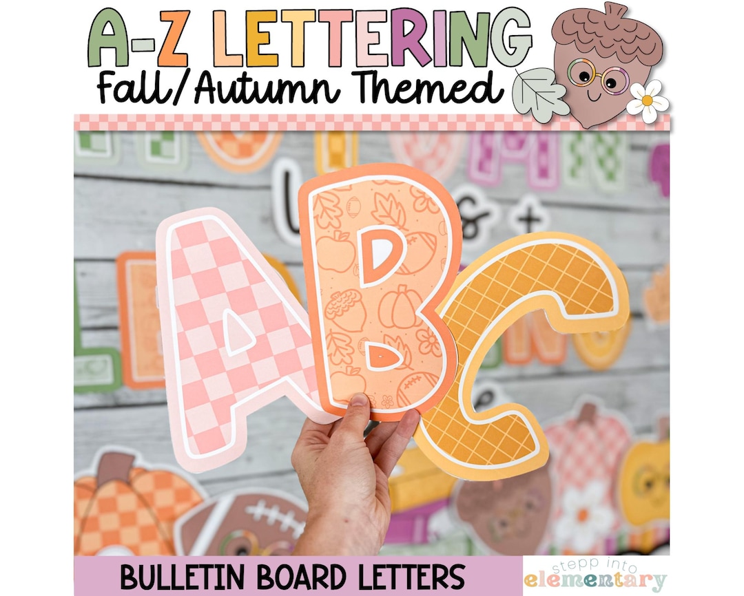 A-Z Bulletin Board Lettering | Fall Decor | Bulletin Board Decor ...