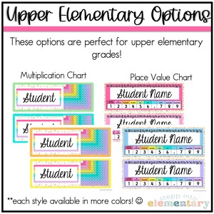 Dreamy Brights Student Name Plates | Desk Plate Tags | Editable ...