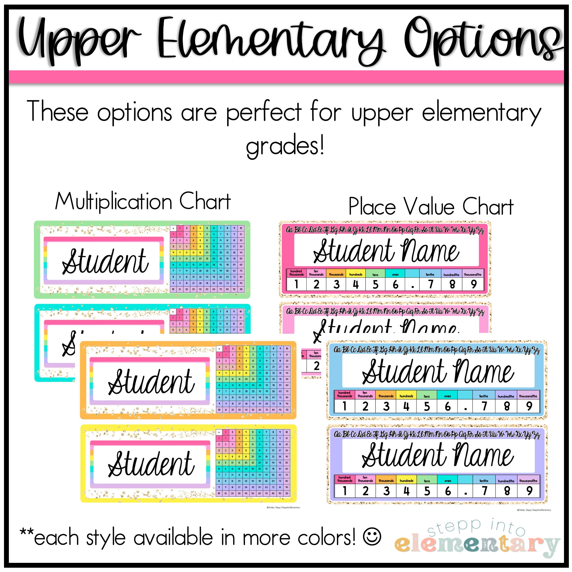 Dreamy Brights Student Name Plates | Desk Plate Tags | Editable ...