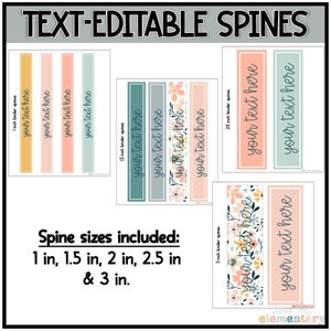 Floral Boho Binder Covers | Editable | Boho + Modern Classroom Decor - Etsy