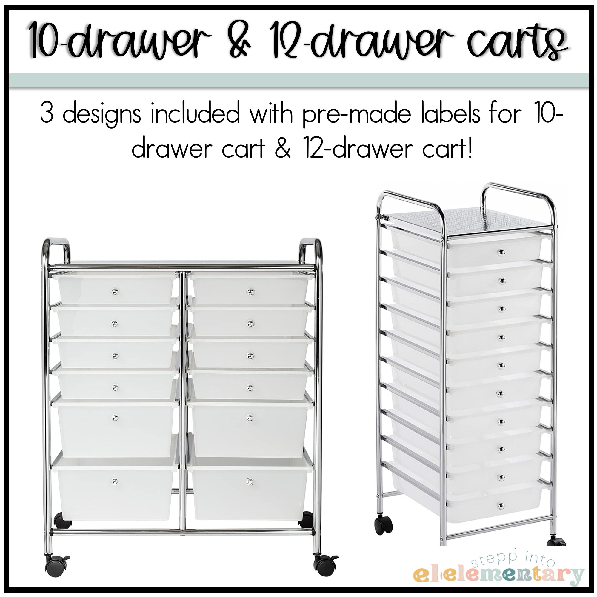 Pastel Rolling Cart Labels | Teacher Classroom Organization (editable ...