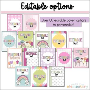Wildflower Dreams Binder Covers & Spines | Editable | Trendy + Modern ...