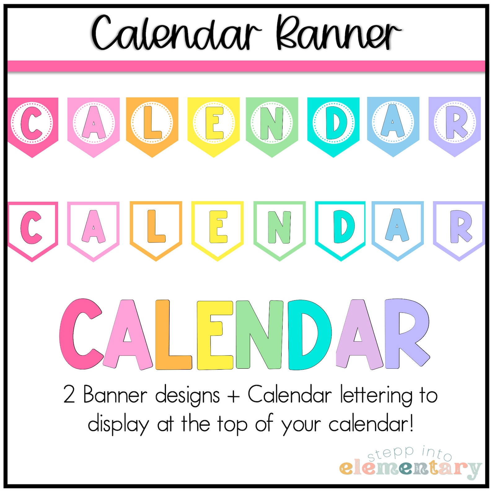 Dreamy Brights Classroom Calendar Set | Pocket Chart (digital Download ...