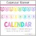 Dreamy Brights Classroom Calendar Set Pocket Chart Trendy Bright ...