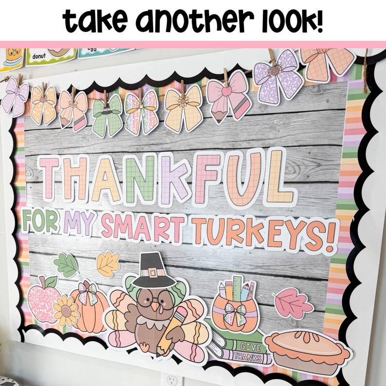 Thanksgiving Bulletin Board Kit | Classroom Decor (digital Download) - Etsy
