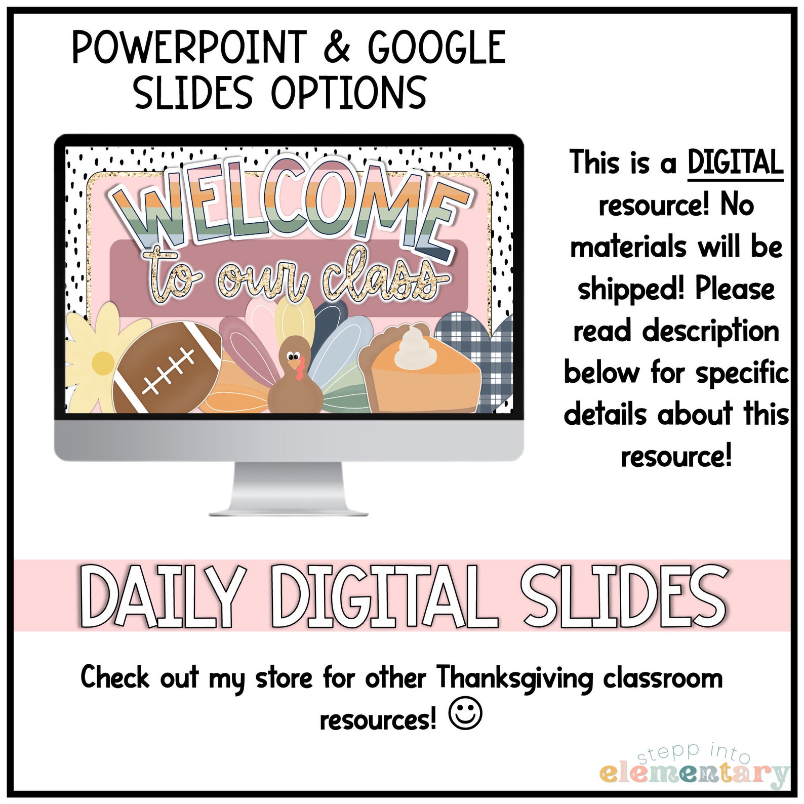 Thanksgiving Classroom Slides | 280+ Editable Templates (digital ...