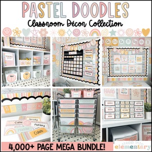 Pastel Doodles Classroom Decor | Trendy + Simple Classroom Decor 4,000 ...