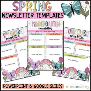 Spring Classroom Newsletters | April Newsletter Templates | Classroom ...