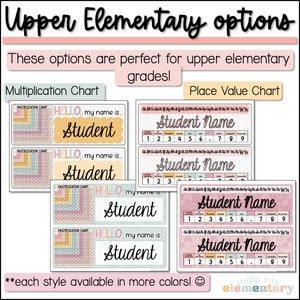 Pastel Doodles Student Name Plates | Desk Plate Tags | Editable ...