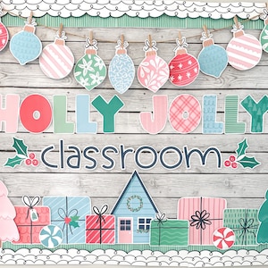Christmas Bulletin Board Kit December Bulletin Board Christmas/holiday ...