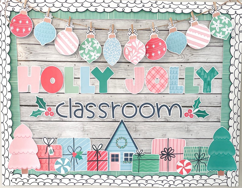 Christmas Bulletin Board Kit December Bulletin Board - Etsy