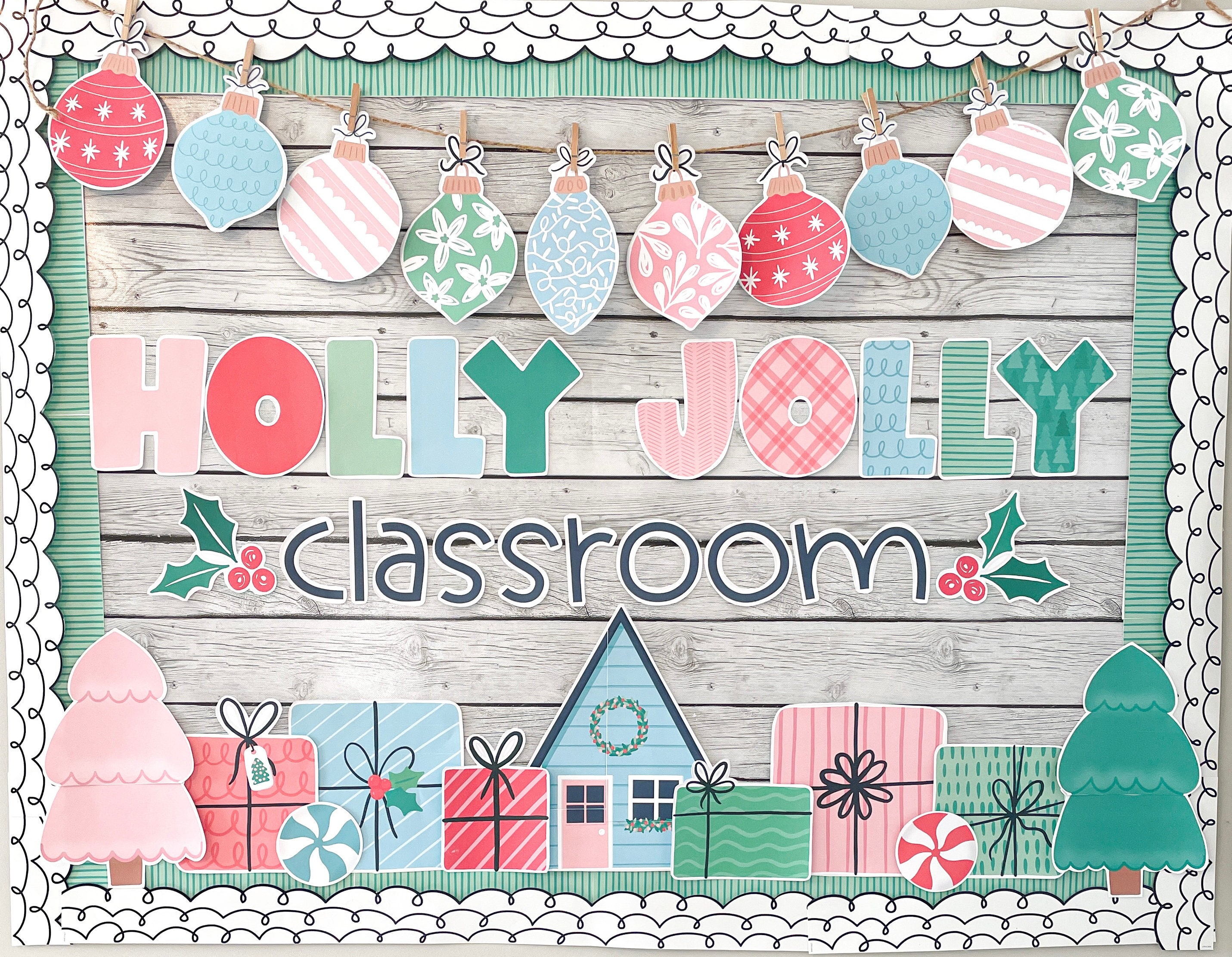 Christmas Bulletin Board Kit December Bulletin Board - Etsy