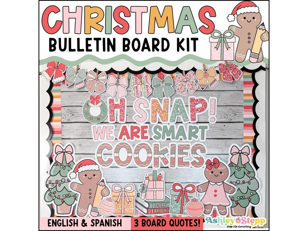 Christmas Bulletin Board Kit | Christmas Bows & Composition Decor ...