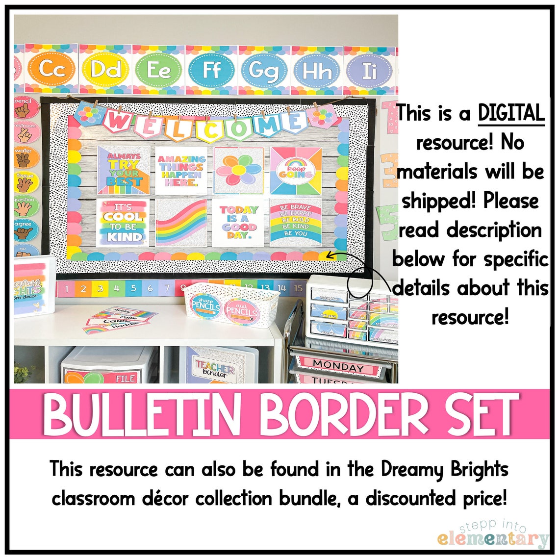 Dreamy Brights Bulletin Board Border Set | Classroom Decor (digital ...