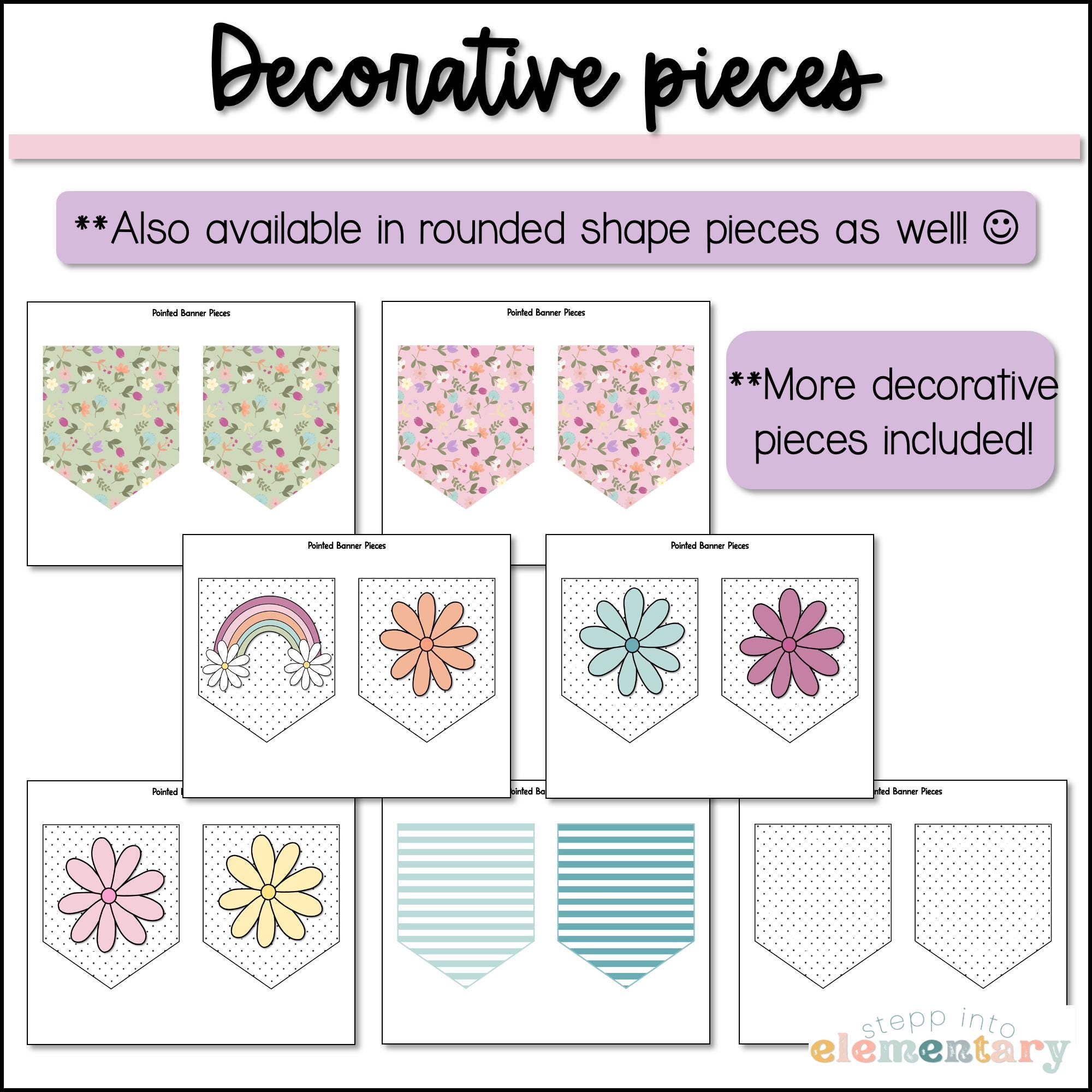 Wildflower Dreams Editable Banner Set | Bulletin Board | Trendy ...