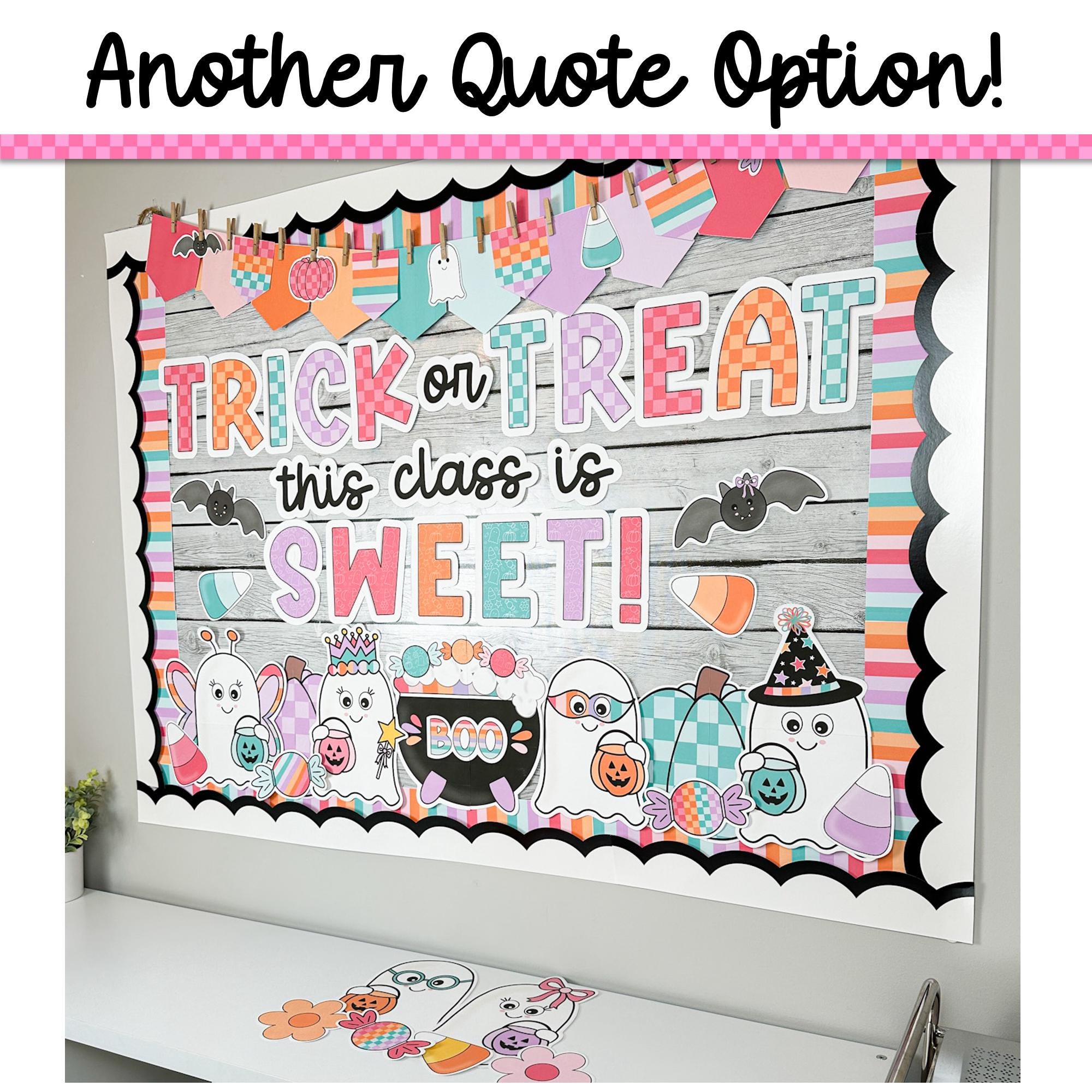 Halloween Bulletin Board Kit | Cutesy Halloween Decor | Bulletin Board ...