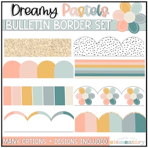 Dreamy Pastels Bulletin Board Border Set | Pastel Classroom Decor ...