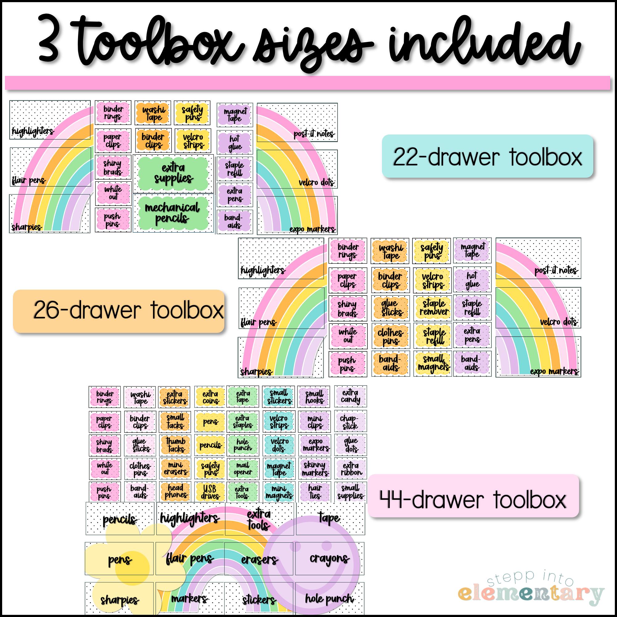 Bright Doodles Teacher Toolbox Labels | Editable Classroom Decor ...