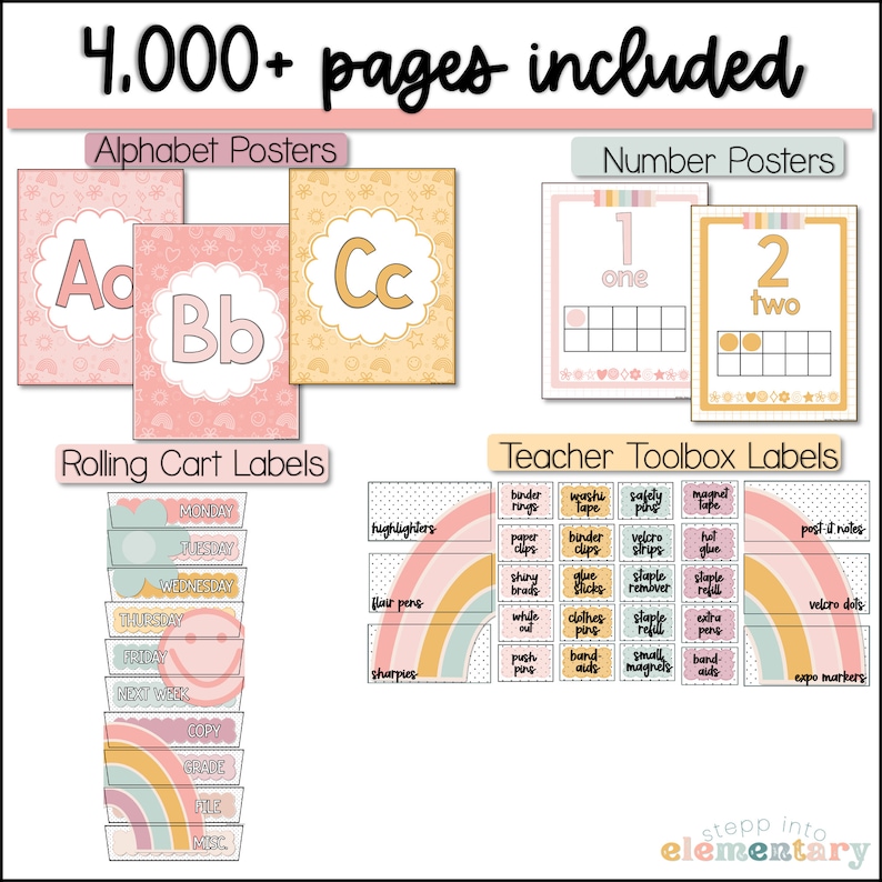 Pastel Doodles Classroom Decor | Trendy + Simple Classroom Decor 4,000 ...