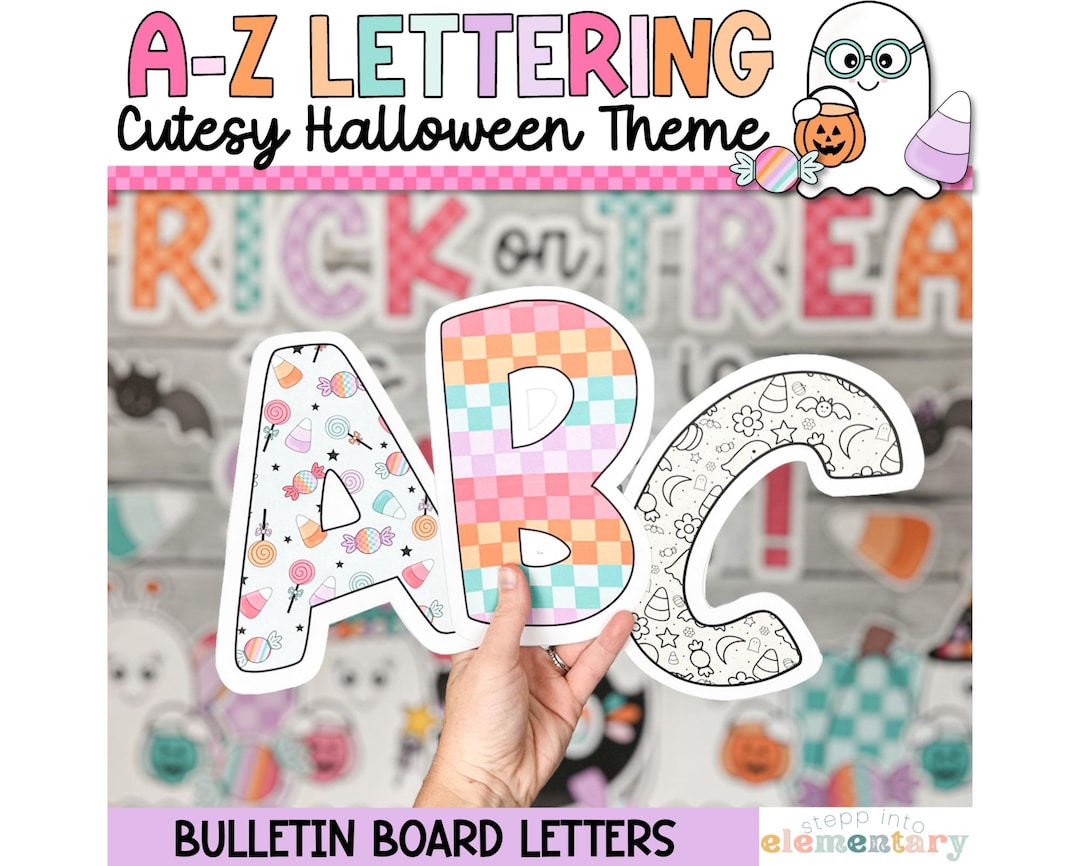 A-Z Bulletin Board Lettering | Halloween Decor | Bulletin Board Decor ...