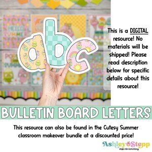 Summer Bulletin Board Letters | Ice Cream Theme Classroom Decor (PDF ...