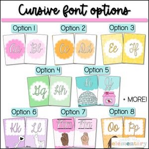 Bright Doodles Alphabet Posters | Print + Cursive Alphabet | Editable ...