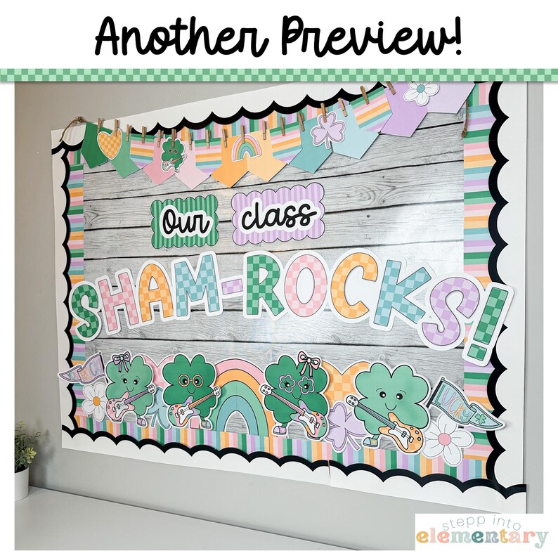 St. Patrick's Day Bulletin Board Kit | Shamrock Classroom Decor ...