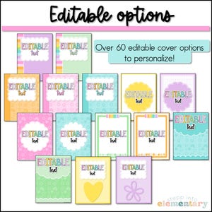 Bright Doodles Binder Covers & Spines | Editable | Trendy + Bright ...