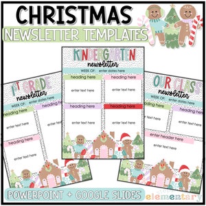 Christmas Classroom Newsletters | Trendy Christmas Newsletter Templates ...