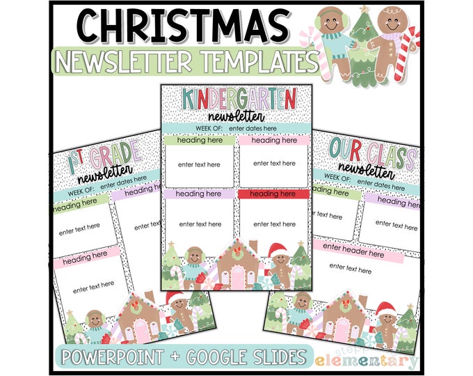 Christmas Editable Newsletters - Etsy Canada